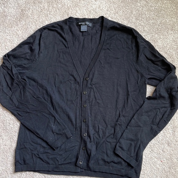 august silk | Sweaters | Non Fade Black Cardigan Silk Mixed Fabric ...